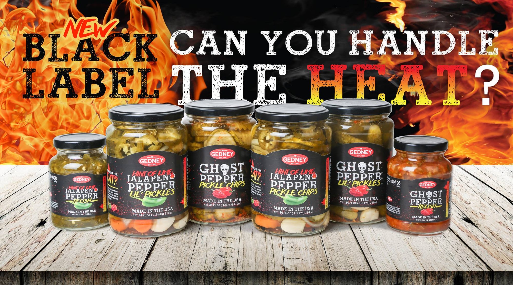 Gedney Black Label Ghost Pepper Pickle Chips - 24oz – Gedney Foods